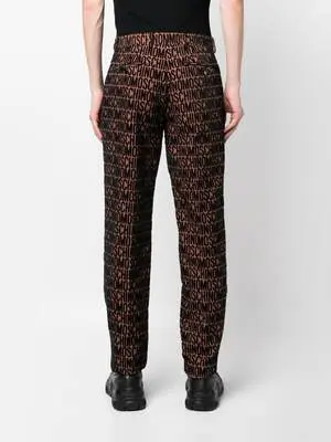 Moschino Flocked-logo Tailored Trousers