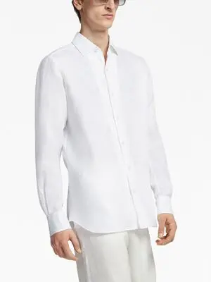 Zegna Long-sleeve Linen Shirt
