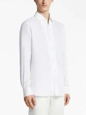 Zegna Long-sleeve Linen Shirt