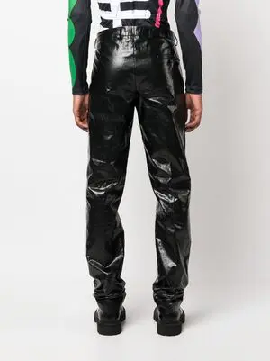 WALTER VAN BEIRENDONCK Sharp Vinyl-finish Trousers