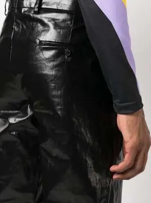 WALTER VAN BEIRENDONCK Sharp Vinyl-finish Trousers