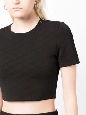 Alexander Wang Logo-jacquard Cropped T-shirt