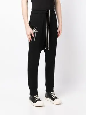 Rick Owens Prisoner Drop-crotch Track Pants - Black