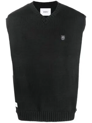 WTAPS V-neck Ribbed Knit Vest