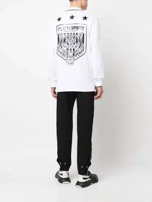 PLEIN SPORT Long-sleeve Cotton Polo Shirt