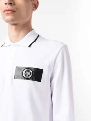 PLEIN SPORT Long-sleeve Cotton Polo Shirt