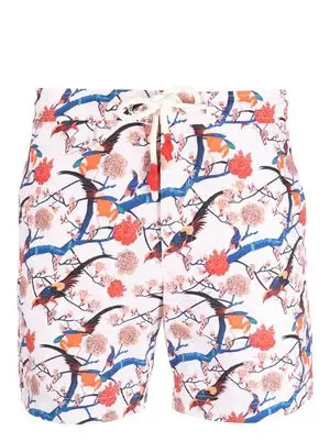 Orlebar Brown Floral-print Drawstring Swim Shorts - Pink