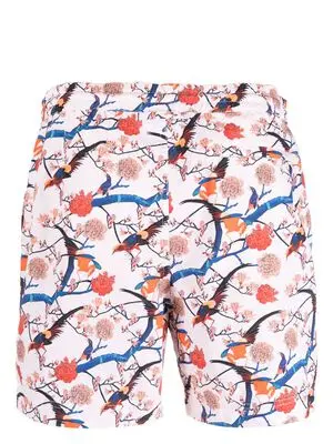 Orlebar Brown Floral-print Drawstring Swim Shorts - Pink