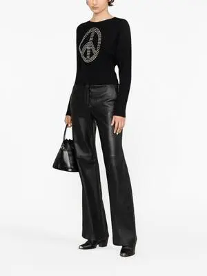 Moschino Studded Peace Symbol Sweater - Black