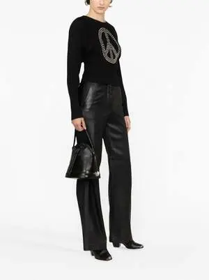 Moschino Studded Peace Symbol Sweater - Black