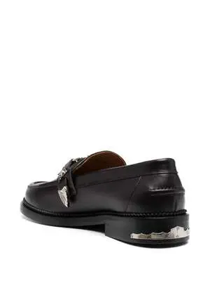 TOGA VIRILIS Logo-engraved Leather Loafers