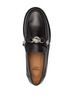TOGA VIRILIS Logo-engraved Leather Loafers