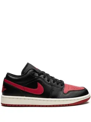 JORDAN Air 1 Low Bred Sail Sneakers - Black