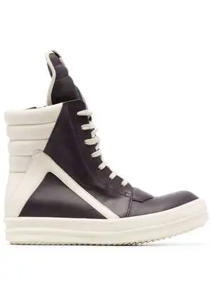 Rick Owens Geobasket High-top Leather Sneakers