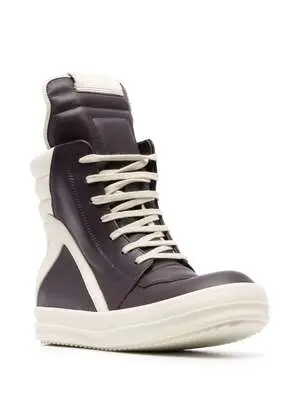 Rick Owens Geobasket High-top Leather Sneakers