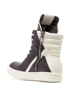 Rick Owens Geobasket High-top Leather Sneakers
