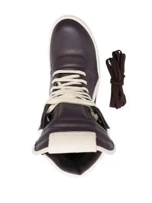 Rick Owens Geobasket High-top Leather Sneakers