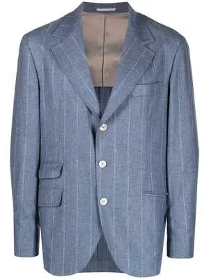 Brunello Cucinelli Pinstripe Wool Blazer