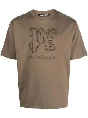 Palm Angels Pa Logo-print T-shirt Brown Black