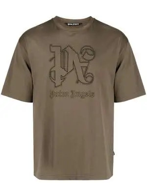 Palm Angels Pa Logo-print T-shirt - Brown