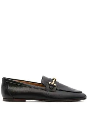 TOD'S Logo-plaque Leather Loafers