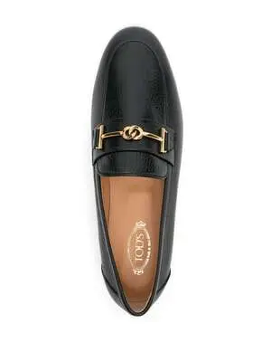TOD'S Logo-plaque Leather Loafers