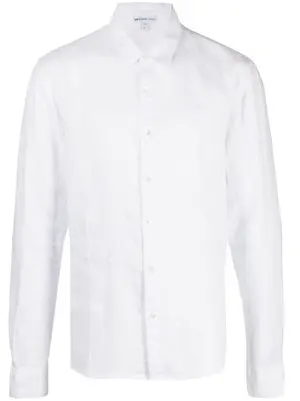 JAMES PERSE Long-sleeved Linen Shirt - White