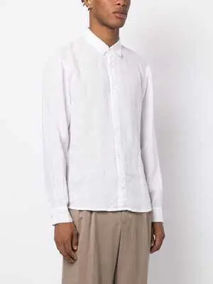 JAMES PERSE Long-sleeved Linen Shirt - White