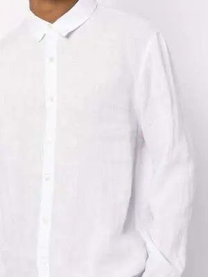 JAMES PERSE Long-sleeved Linen Shirt - White