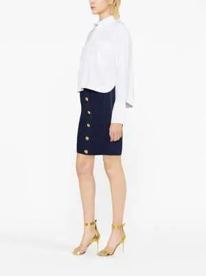 Balmain Cable-knit Pencil Skirt