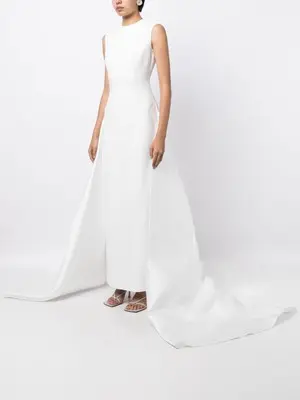 Solace London Flor Sleeveless Train Dress