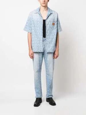 Versace Allover Straight-leg Jeans