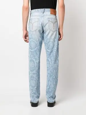 Versace Allover Straight-leg Jeans