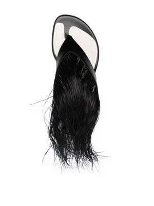 LANVIN Feather Swing 65 Leather Sandals