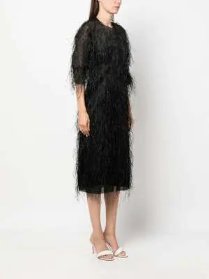 LANVIN Fringed Midi Dress