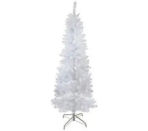NORTHLIGHT 6' Pencil White Spruce Christmas Tre - One-color