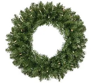 NORTHLIGHT Rockwood Pine 24-inch Christmas Wrea Th Clear Light - One-color