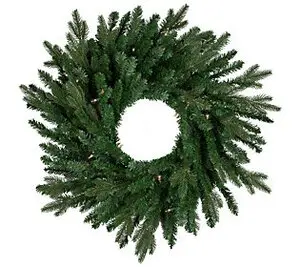 NORTHLIGHT Grande Spruce 24-inch Christmas Wrea Th Clear Light - One-color