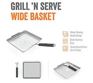 YUKON GLORY Bbq 'n Serve Wide Bbq Grill Basket