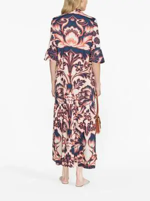La DoubleJ Artemis Cotton Midi Dress - Blue