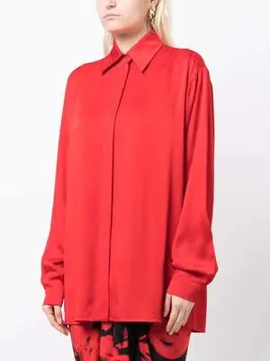 Michael Kors Pointed-collar Long-sleeve Shirt