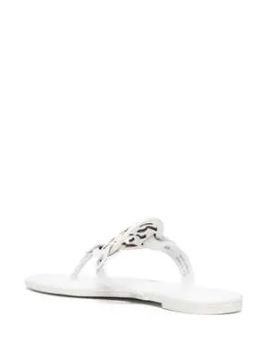 Tory Burch Miller Cut-out Leather Flip-flops