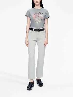 RE/DONE 70s Stove Pipe High-rise Jeans - Grey