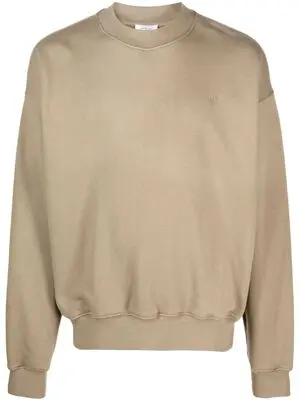 Off-White Logo-embroidered Cotton Sweatshirt