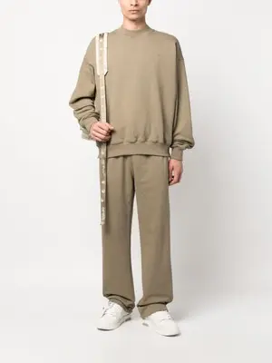 Off-White Logo-embroidered Cotton Sweatshirt