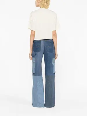 Off-White Arrows-motif Embellished Cropped T-shirt - Neutrals