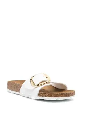 BIRKENSTOCK Madrid Big Buckle Leather Sandals - White