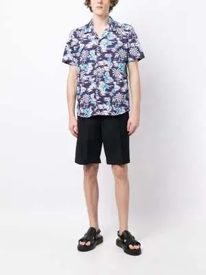 Karl Lagerfeld Palm Tree-print Cotton Shirt