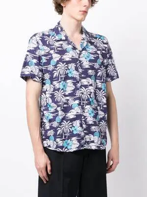 Karl Lagerfeld Palm Tree-print Cotton Shirt