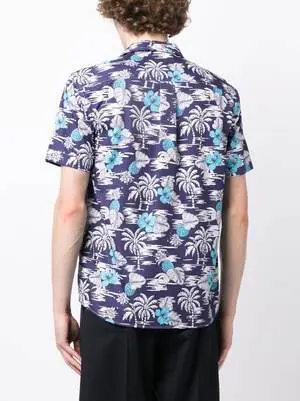 Karl Lagerfeld Palm Tree-print Cotton Shirt